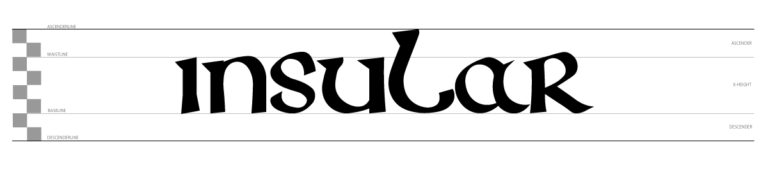 インシュラーハーフアンシャル体の書き方 | カリグラボ